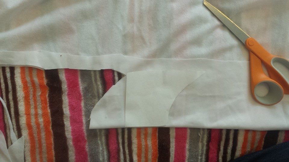 tab on fabric